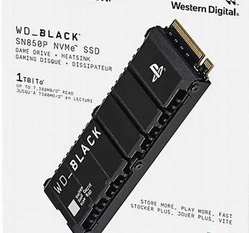 Новый WD Black 1TB SN850P Heatsink PS5