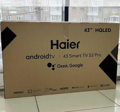 43" (109 см) Haier 43 SMART TV S2 Pro новый Qled