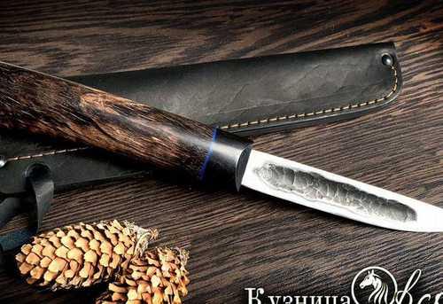 Якутский кованый нож с долом из стали х12мф