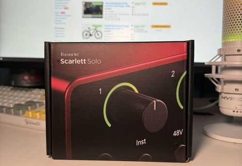 Новая звуковая карта Focusrite Scarlett Solo 4th G