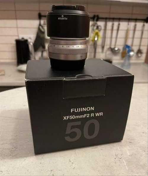 Объектив Fujinon XF 50mm f/2 R WR, серебристый