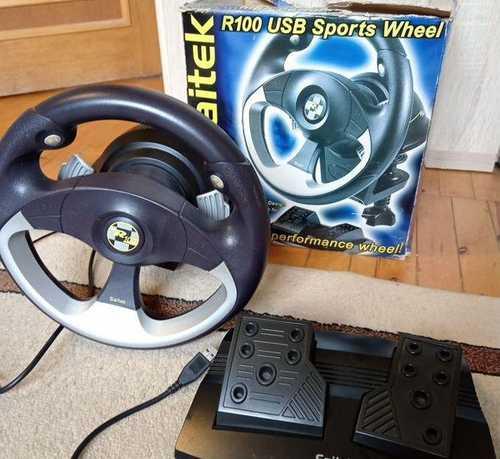 Руль игровой Saitek R100 USB Sports Wheel