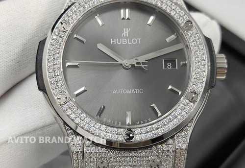 Часы hublot classic fusion diamond grey новые