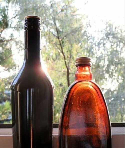 Красивые бутылки для вина и интерьера