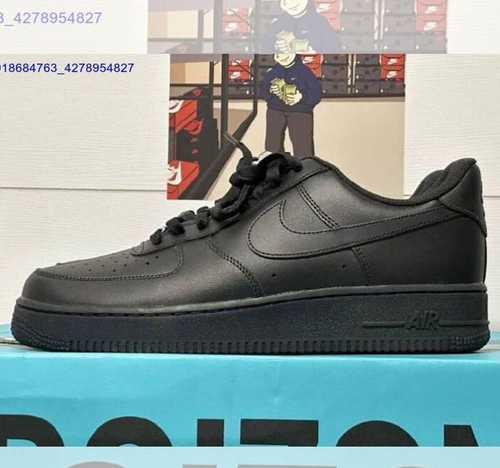 Кроссовки nike air force 1 black оригинал