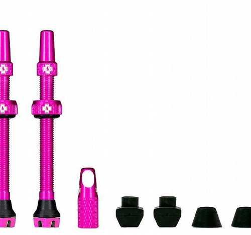 Ниппель для бескамерной резины Muc-Off Tubeless Valves V2 2шт. 60мм (pink) (60мм)