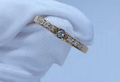 Золотое кольцо с бриллиантами 18р (13000)