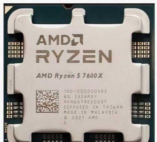 AMD Ryzen 5 7600X Zen 4 (AM5, 6x7500 мгц, L3 32768