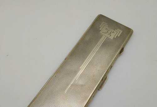 Портсигар металл серебрение сер. XX в. Б1739