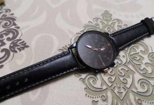 Мужские часы geneva с кожаным браслетом