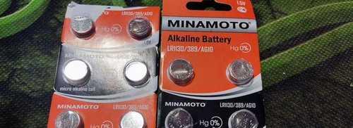 Батарейки minamoto Ag10\LR1130\389 (10штук)