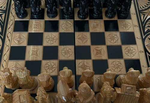 Шахматы ручной работы из кедра