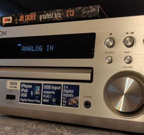 Denon RCD-M40 ресивер с CD,flac,FM,AUX,MP3,WMA,CDR