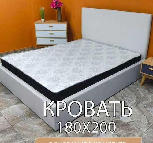 Кровать 180х200 с высоким изголовьем