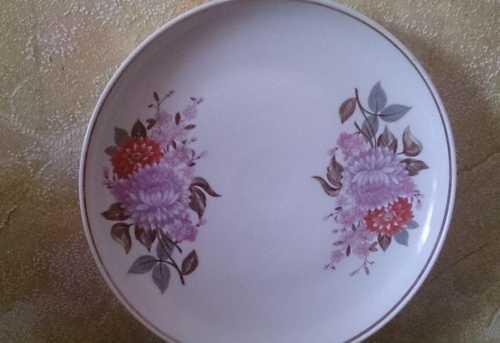 Тарелка с цветами диаметр 27 см