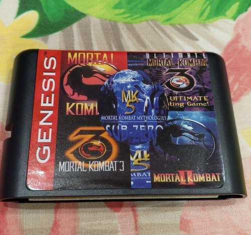 Sega 16 bit картридж mortal kombat