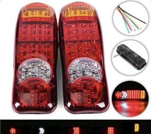 Фонарь задний 12/24V С кабелем 2.шт 77.LED