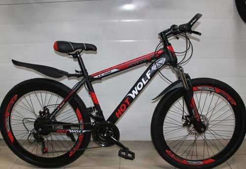 Скоростной велосипед Черно-красный новый