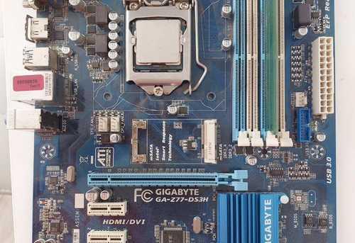 Gigabyte GA-Z77-DS3H+CPU+DDR+SSD