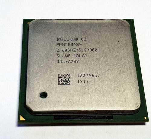 Процессор 478 Pentium 4 2.6/512/800 SL6WS ретро