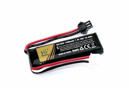 Аккумулятор Li-Pol 7.4v 501855 1400mah разъем SM