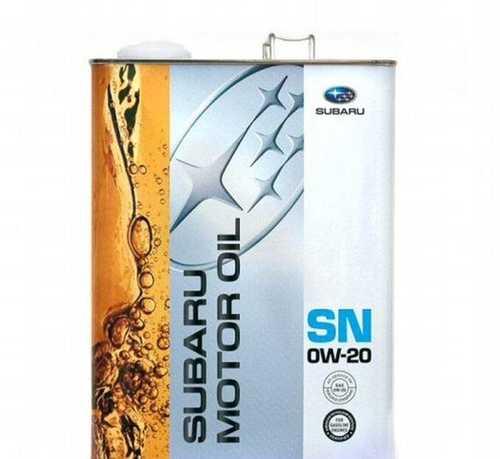 Синтетическое моторное масло subaru SN 0W-20, 4 л