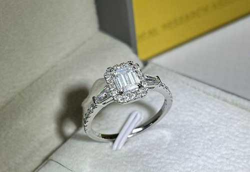 Кольцо с муассанитами бриллиантами 1ct