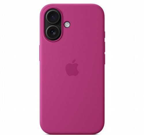 Чехол на iPhone 16 Silicone Case фуксия