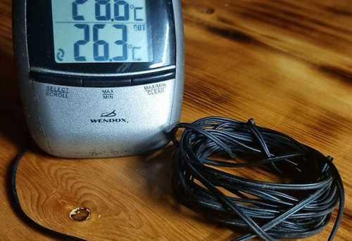 Термометр с выносным датчиком wendox 6450