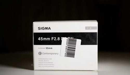 Sigma AF 45MM 2.8 DG DN L-mount 45mm 2.8 Panasonic