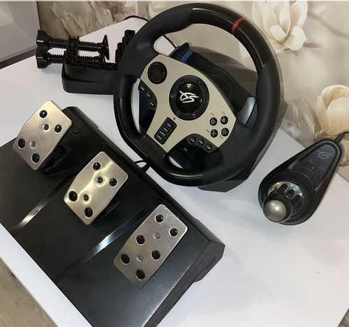 Игровой руль 900 градусов dexp wheelman pro GT