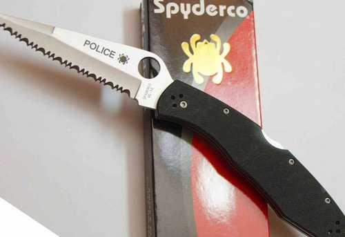 Нож складной spyderco police (серрейтор)