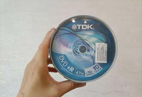 Болванка CD DVD +R 10 шт новая упаковка