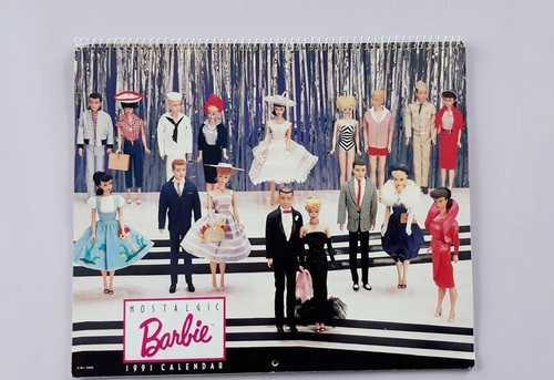 Календарь Nostalgic Barbie на 1991 год винтаж