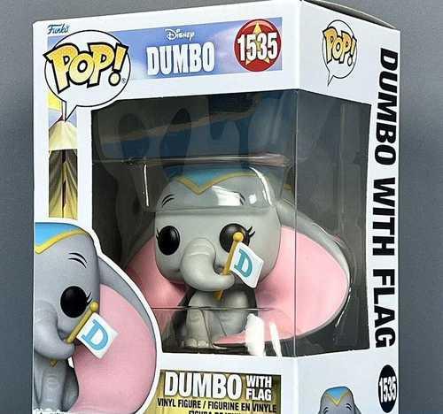 Funko Pop Disney 1535 Elephant Dumbo With Flag