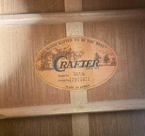 Акустическая гитара crafter GA7/N