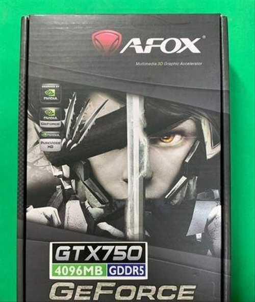 Afox GTX 750 4Gb / AF750-4096D5L4-V2, NEW нал/безн