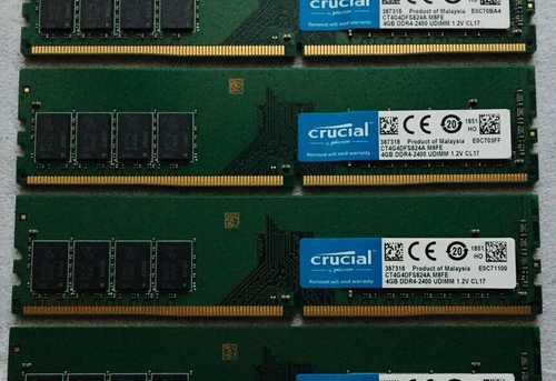 Оперативная память Crucial 4GB DDR4 2400 мгц