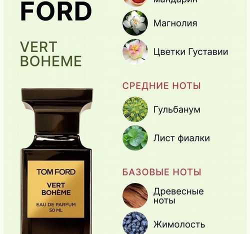 Парфюм Tom Ford Vert Boheme распив