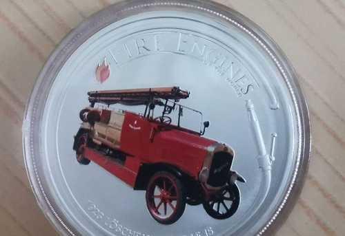 Монета серебро Пожарная машина LF-15 1923