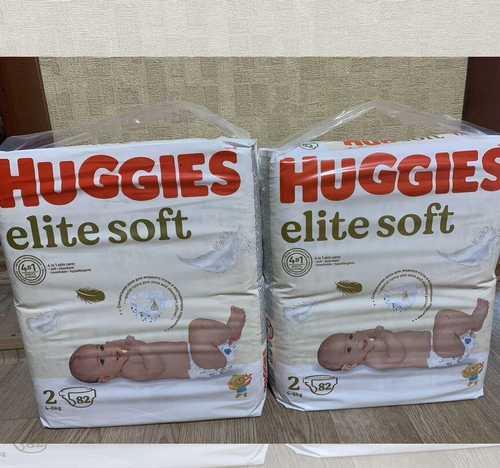 Подгузники huggies elite soft 2 82