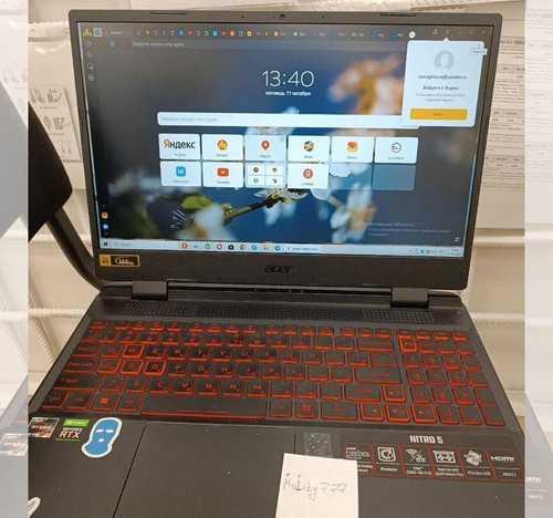 Ноутбук acer nitro 5/Ryzen 5 6600H/RTX 3050