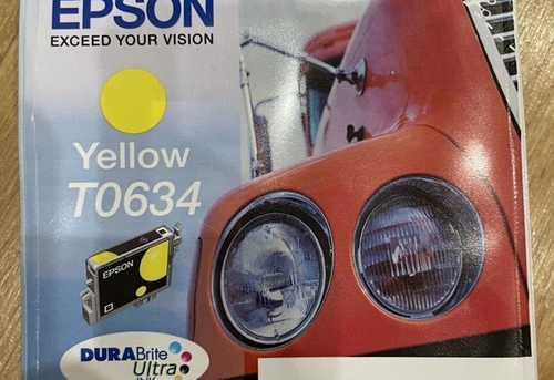 Картридж epson желтая Yellow TO634
