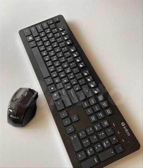 Комплект клавиатура+мышь беспроводная intro