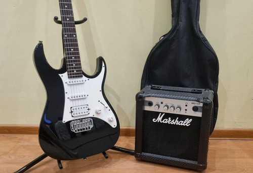 Электрогитара Ibanez с Комбиком Marshall