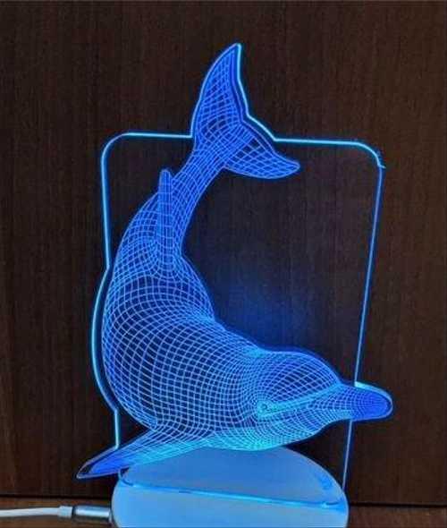 3D Светильник " Дельфин " 06ва91