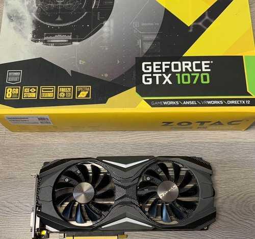 Видеокарта GTX 1070 8gb Zotac