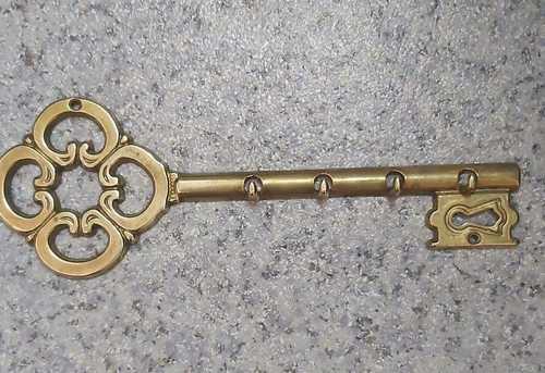 Ключница декоративная, настенная "Ключик", медь
