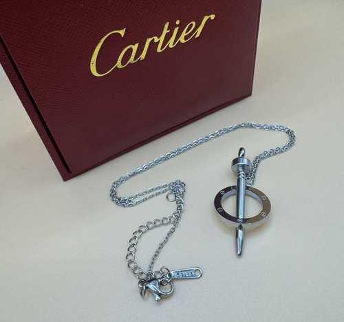 Cartier love гвоздь подвеска серебряная