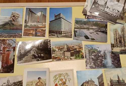 Иностранные открытки чистые 50-60х г